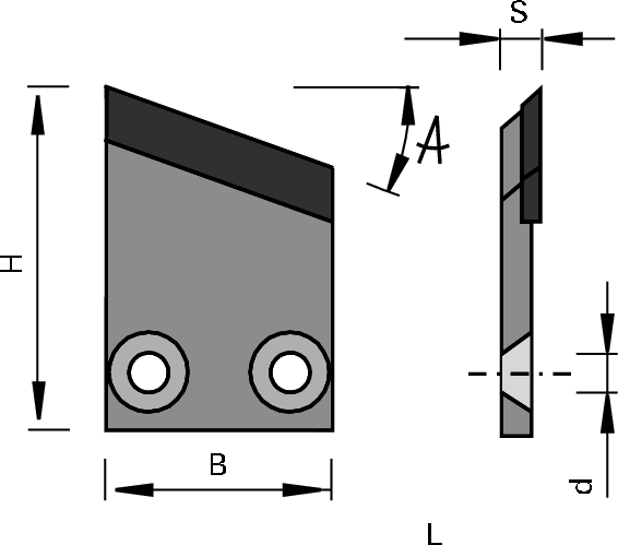 LEUCO - 178224 - Glue Joint Scraper Turnover Knives (flat scraper) HW ...